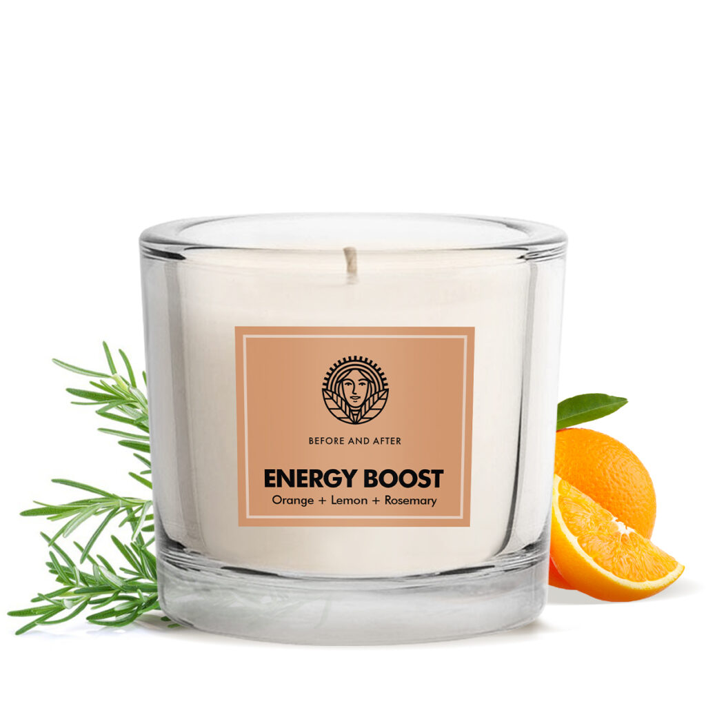 B&A ENERGY BOOST SCENTED CANDLE - B&A Cosmetics